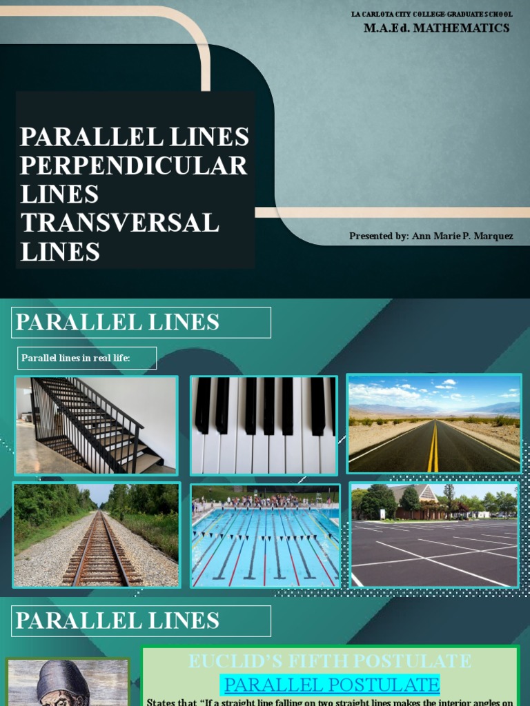 Parallel, Perpendicular, Transversal Lines | Download Free PDF ...