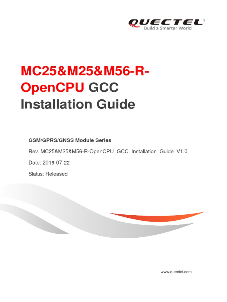 MC25&M25&M56-R-OpenCPU GCC Installation Guide V1.0 | PDF | General ...
