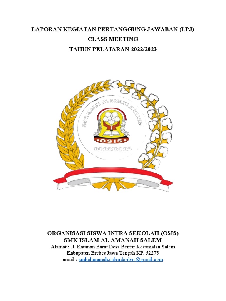 Laporan Kegiatan Pertanggung Jawaban | PDF