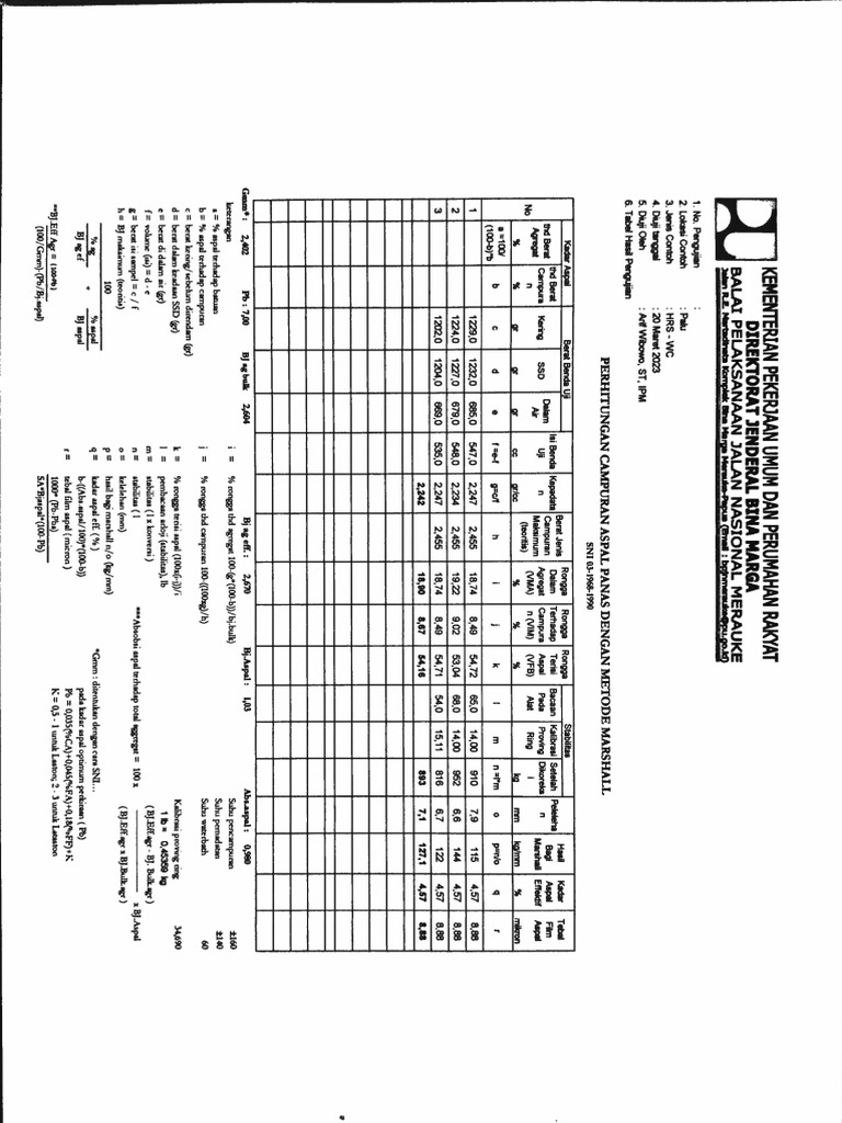Hasil Core Drill N Briket PT - Indo Papua HRS | PDF