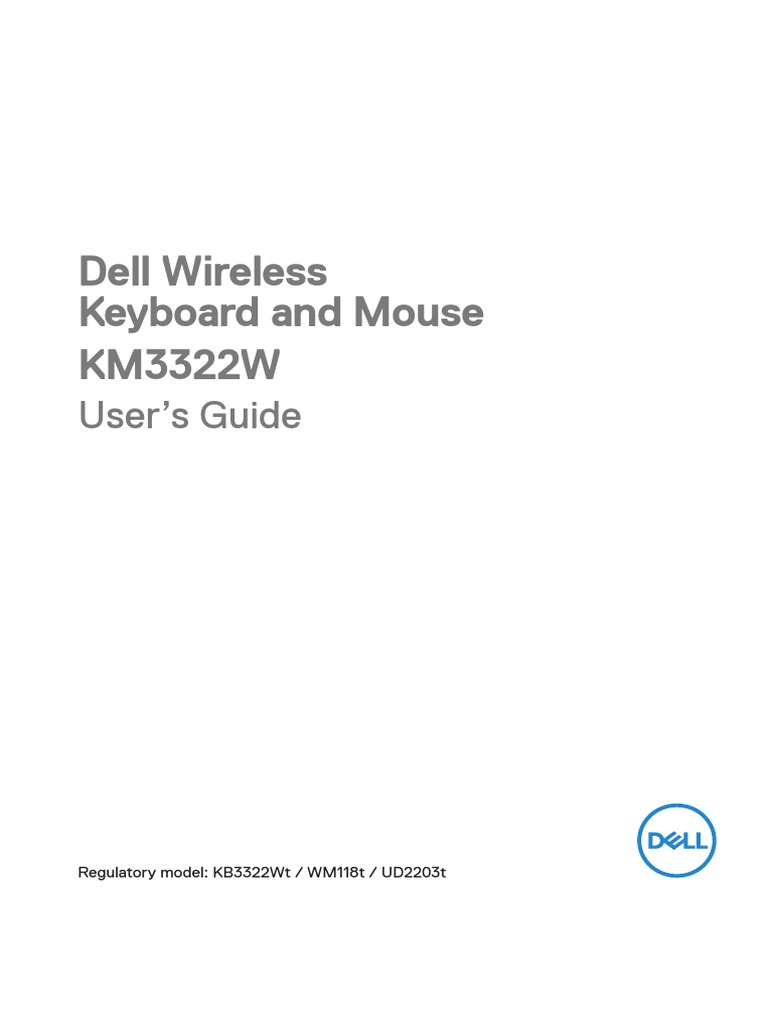 Dell Wir Kybrd Mouse km3322w - Users Guide | PDF | Computer Keyboard | Cursor (User Interface)