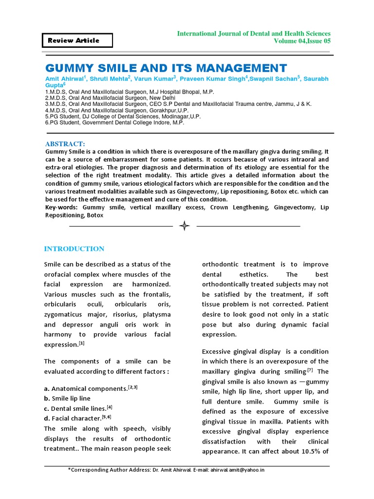 Managing Gummy Smile | PDF