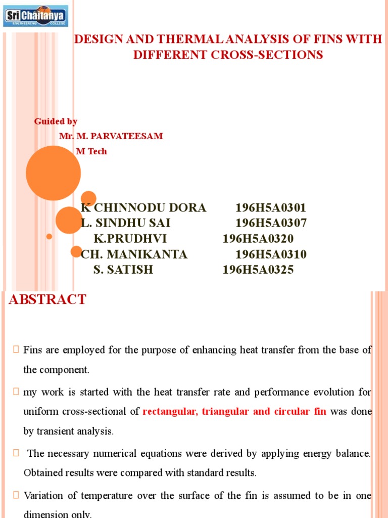Thermal Analysis of Fins by Geometry | PDF | Heat Transfer | Heat