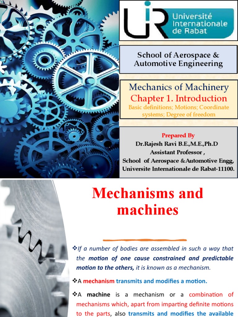 CHAPTER 1-Introduction | PDF | Machines | Kinematics CHAPTER 1-Introduction | PDF | Machines | Kinematics