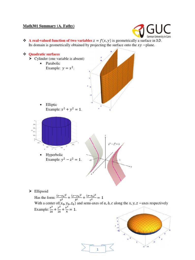Summary (WS1-2) | PDF | Differential Geometry | Geometric Shapes