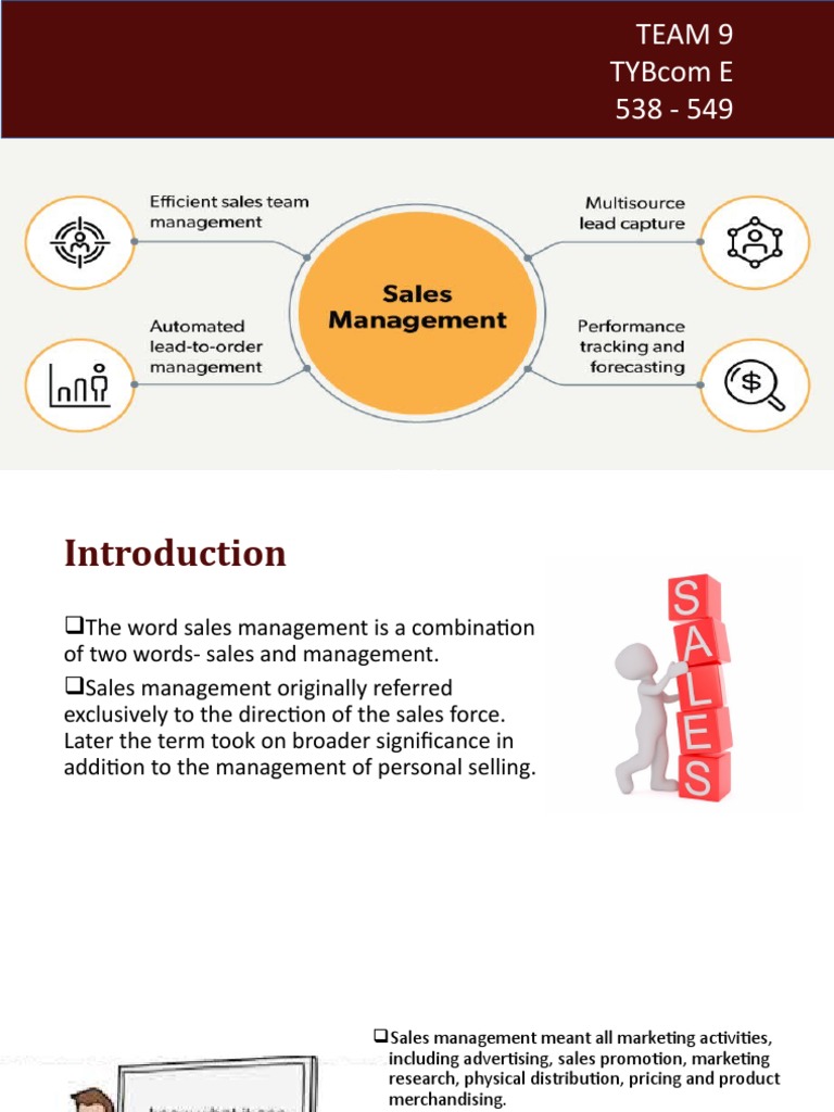 Sales Management | PDF | Sales | Customer Relationship Management Sales Management | PDF | Sales | Customer Relationship Management