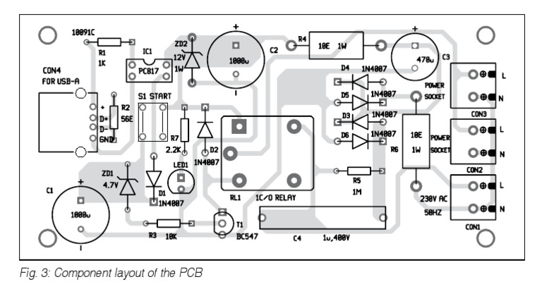 Page No 114 Fig 3 - Component Layout (Automatic USB Controlled Power ...