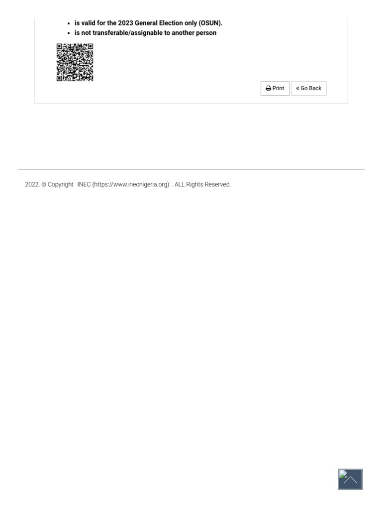 INEC Registration Acknowledgment Slip | PDF