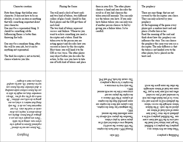 Prophecy (Pocketmod) | PDF | Gaming