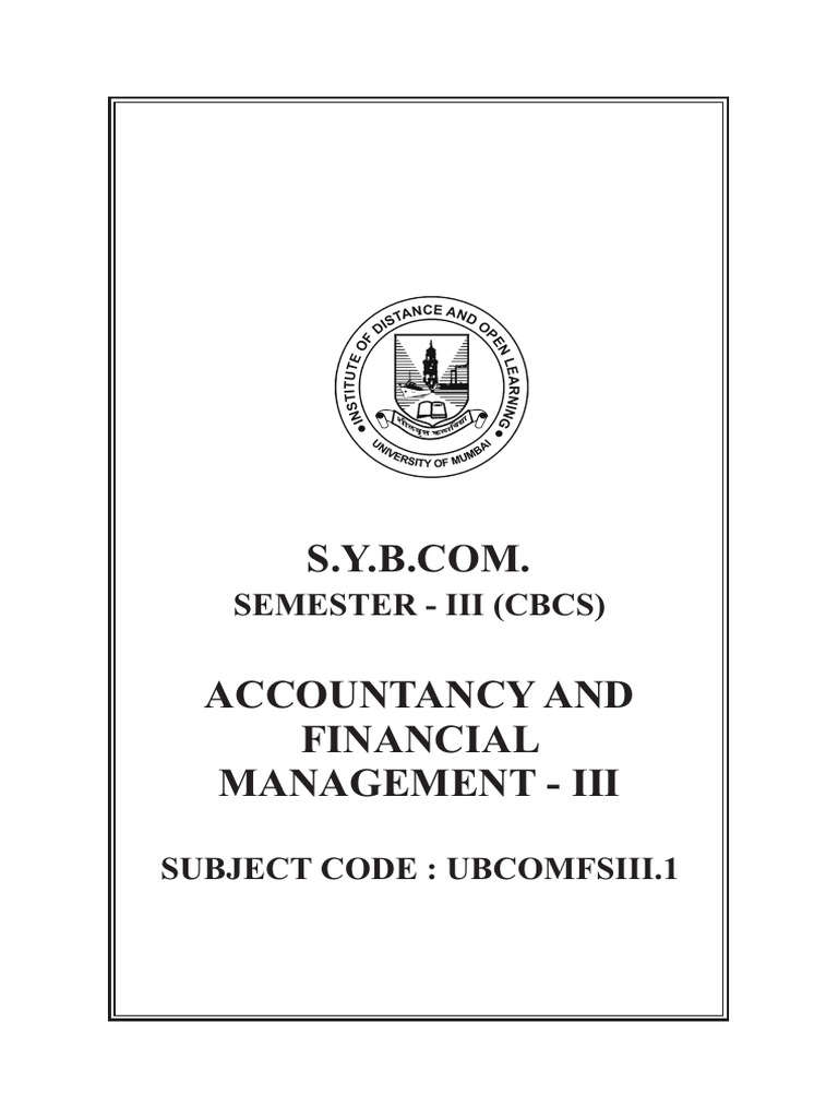 Semester - Iii (CBCS) | PDF | Debits And Credits | Expense