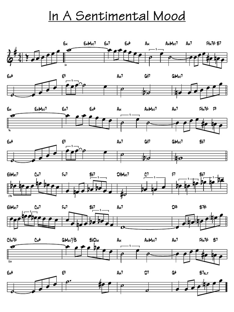In A Sentimental Mood | PDF