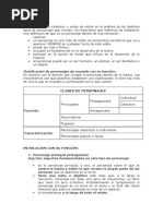 Clasificación de Tipos de Personajes | PDF