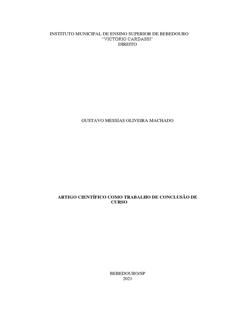 TCC Prisão Preventiva | PDF | Procedimento criminal | Sentença (jurídico)