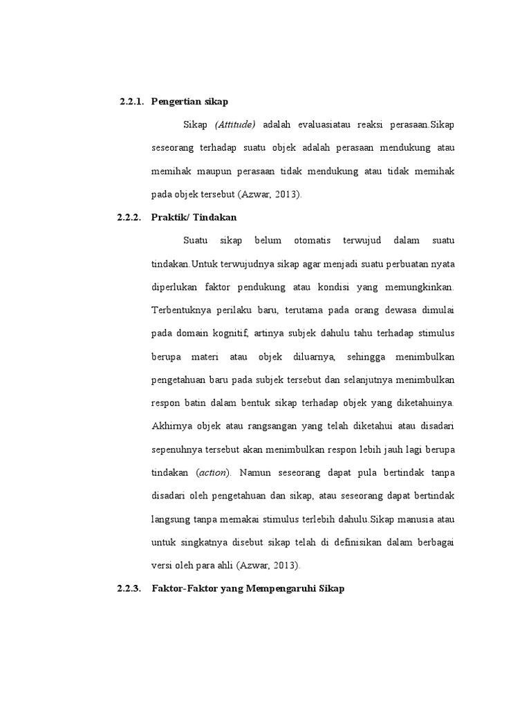 Pengertian Sikap | PDF