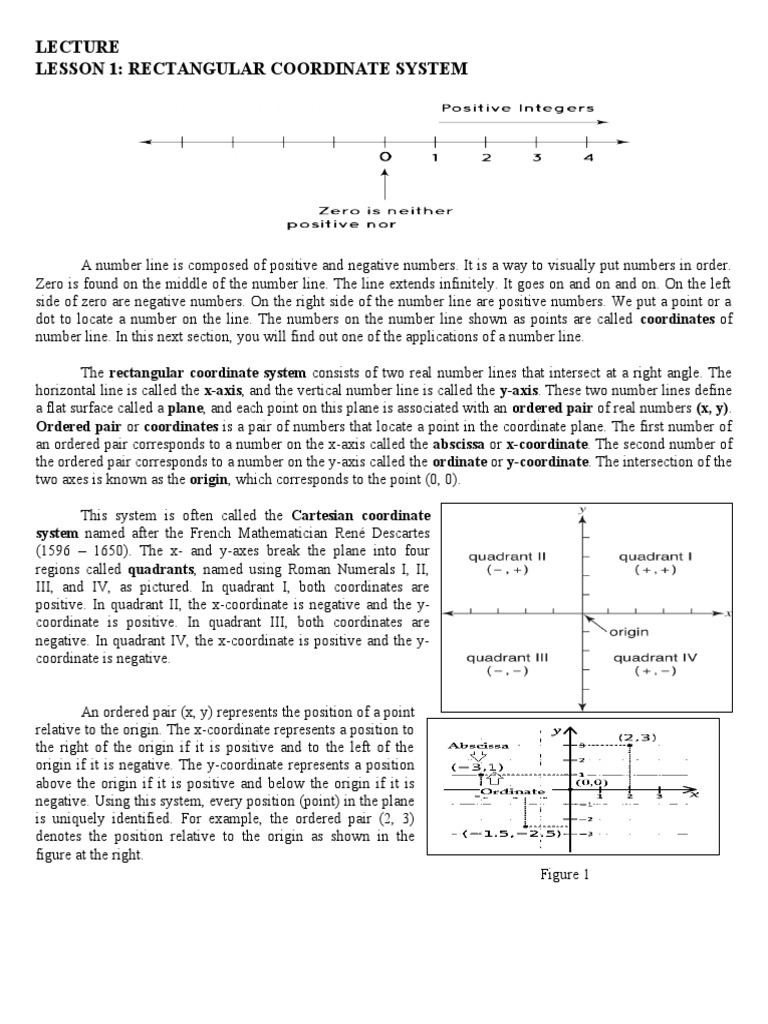 Math9lecture Pdf Cartesian Coordinate System Space