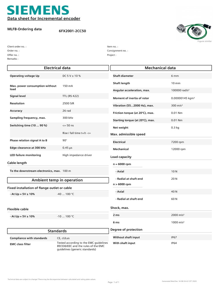 6FX2001-2CC50 Datasheet en | Download Free PDF | Electronics | Electronic Engineering
