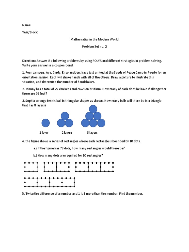 Problem Set No. 2 | PDF
