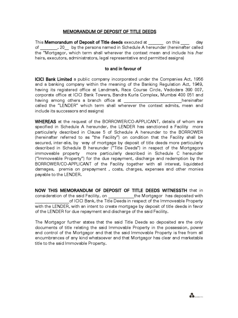 MODT Format - Borrower (Final) - Home Loan, BT, LAP | PDF | Mortgage ...