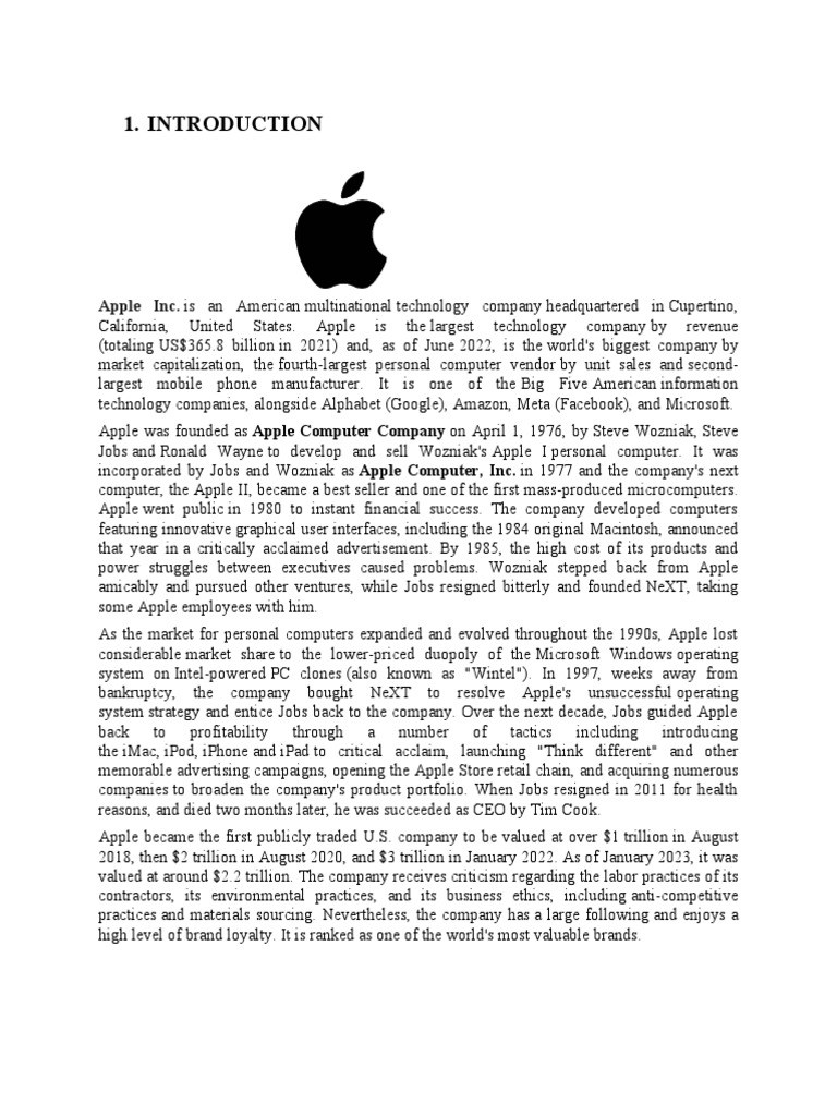 Apple Inc | PDF | Apple Inc. | I Pad