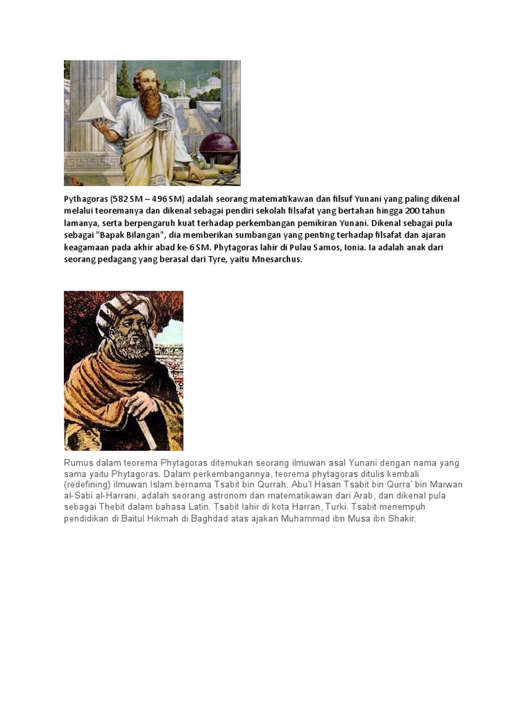 Tokoh Pythagoras MTK | PDF
