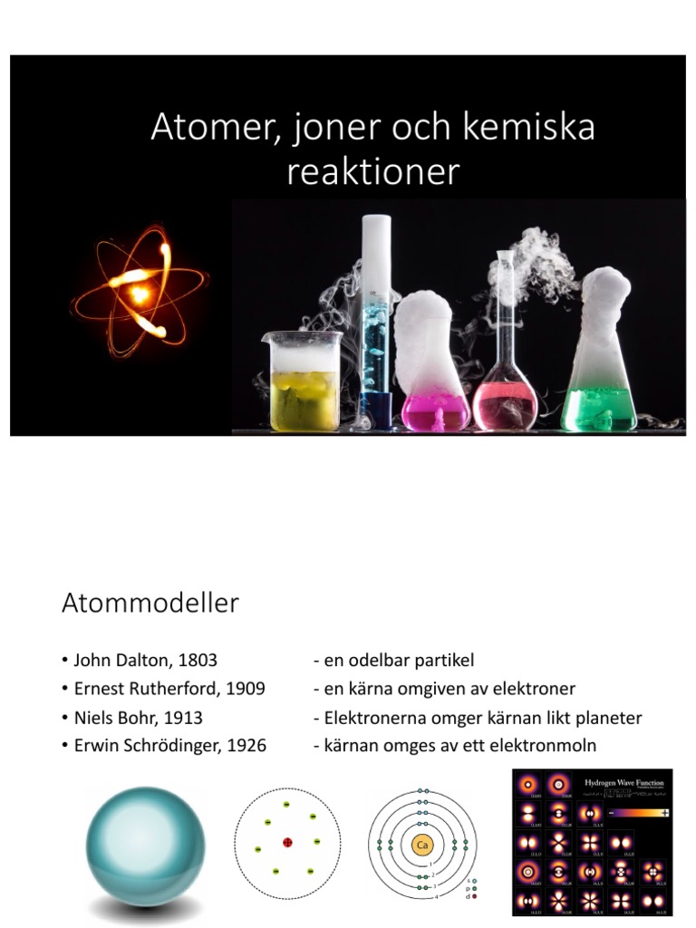 Atomer - Joner - Kemreaktkemi Kap 5 Kopia | PDF