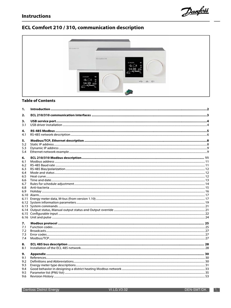 VILGV302 ECL Comfort 210 310 Communication | PDF | Ip Address ...
