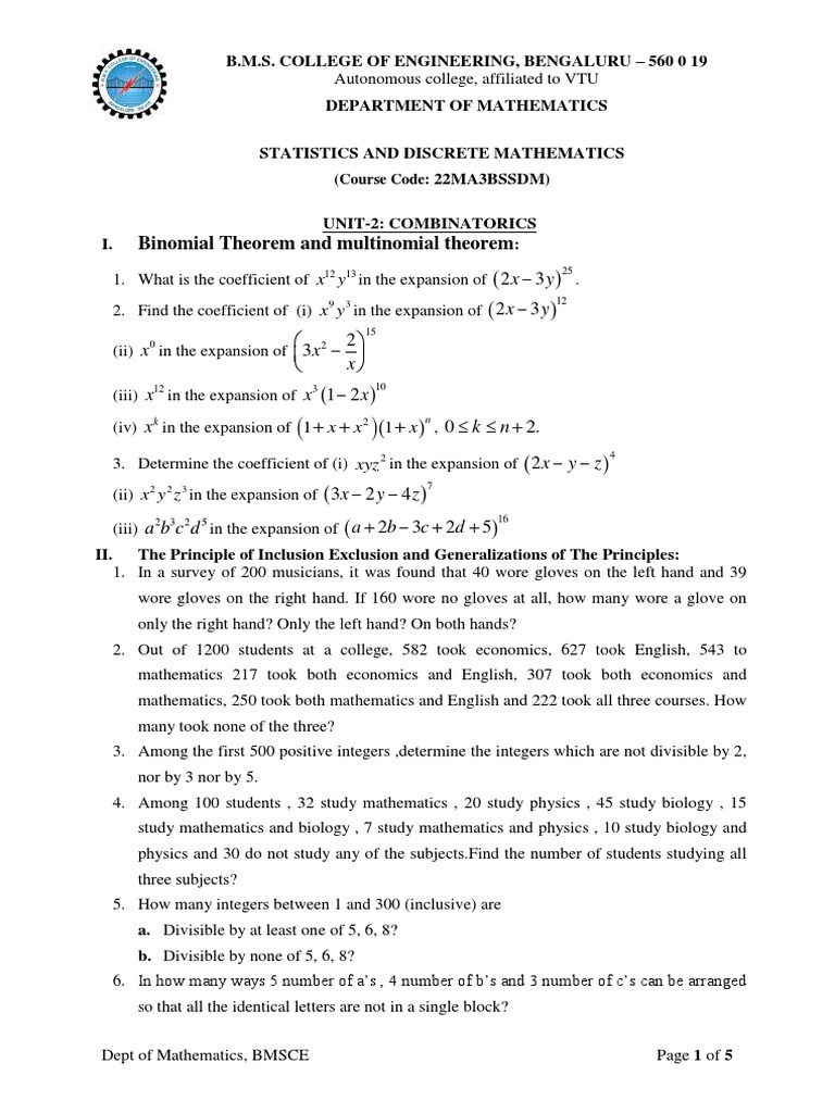 Binomial Theorem and Multinomial Theorem: Xy X y Xy X y X X X X X X X X ...