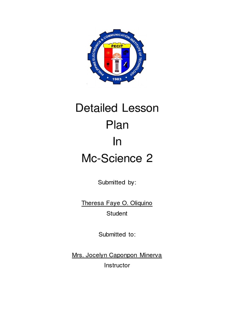 MC-SCIENCE2-DETAILED-LESSON-PLAN-OLIQUINO | PDF | Minerals | Lord's Prayer