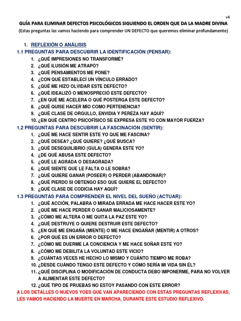 GUÍA PARA ELIMINAR LOS DEFECTOS PSICOLÓGICOS v4 | PDF | Sicología