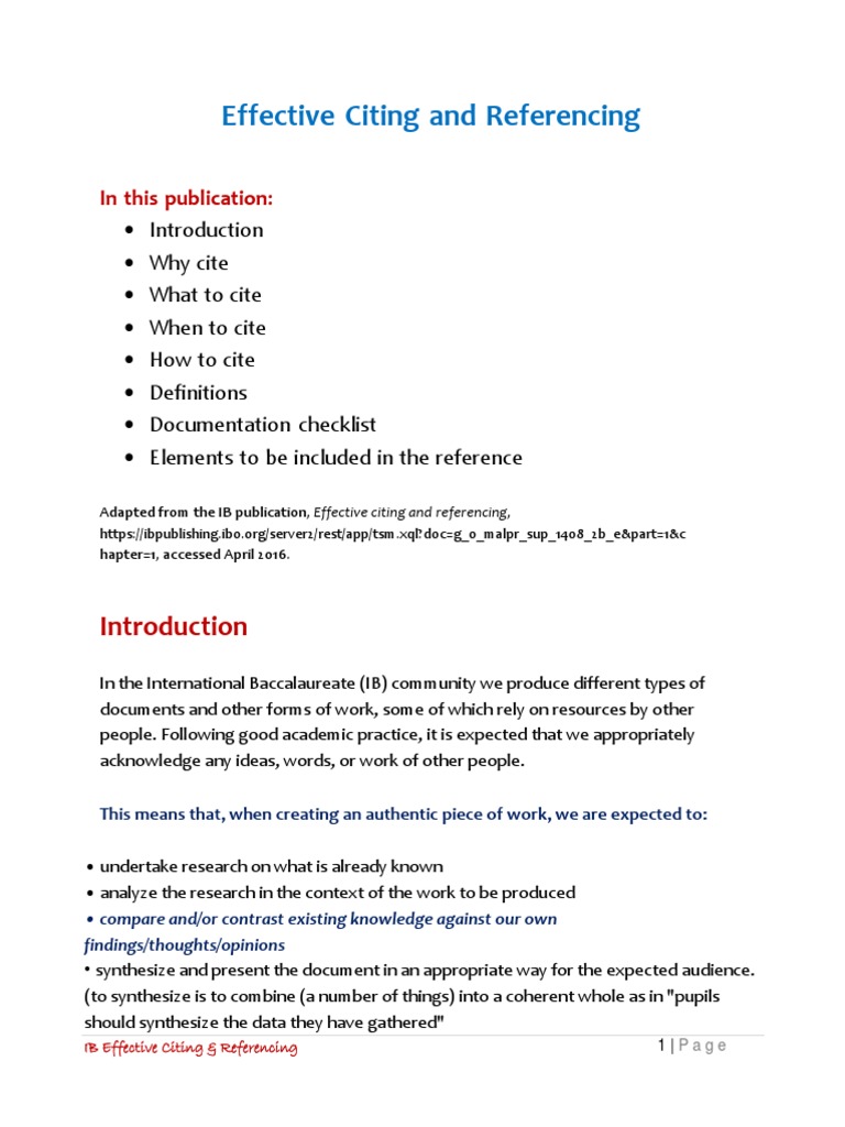 Effective Citing & Referencing Revised2 | PDF | Citation | Digital ...
