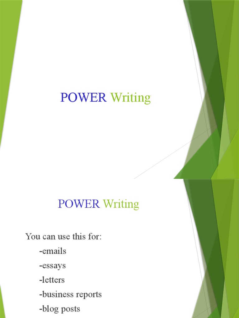Power: Writing | PDF