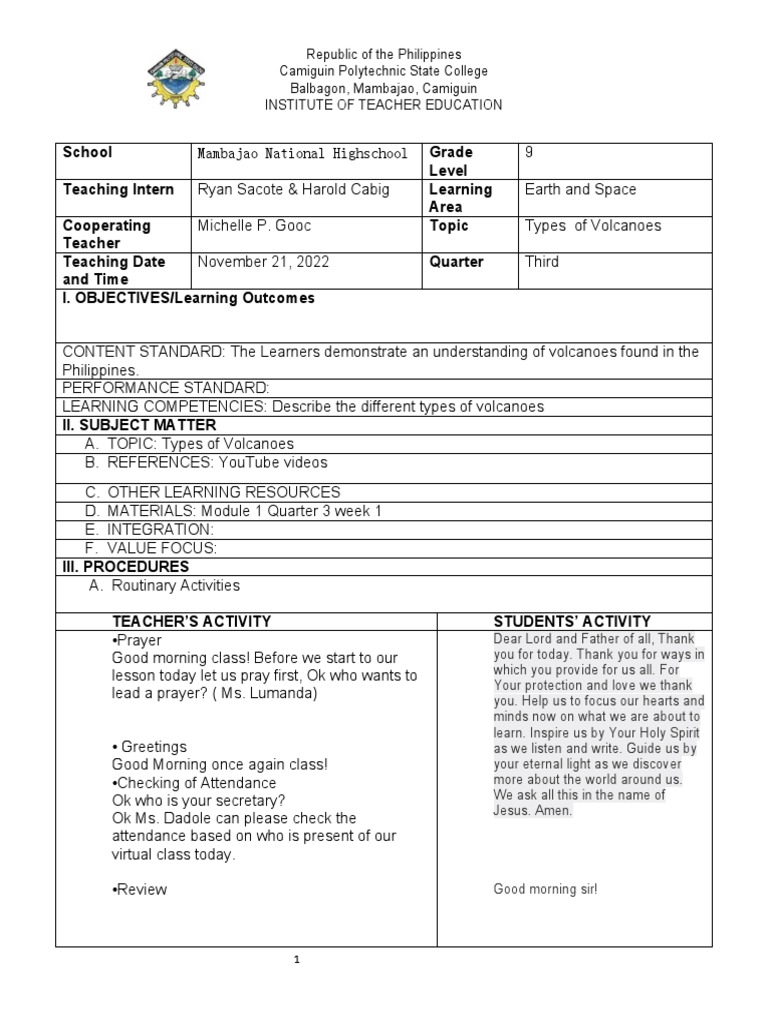 Learning Plan Template With Sample | PDF | Internet | Teachers