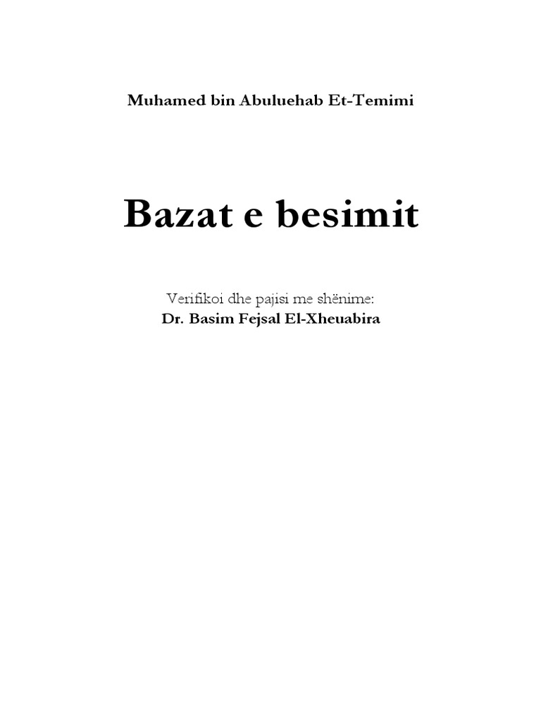 Bazat e Besimit | PDF