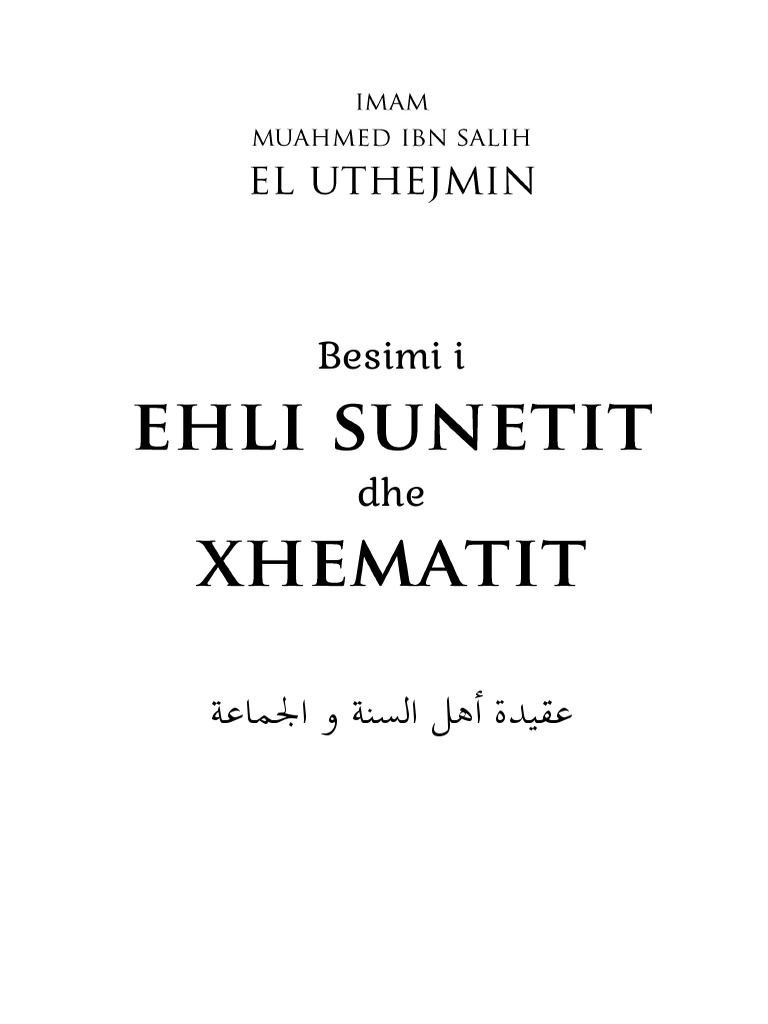Besimi I Ehli Sunetit Dhe Xhematit | PDF