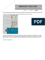 Laboratorio 2 Diseño de Un Sistema Semafórico Con Arduino y 6 LEDs en Tinkercad | PDF | Diodo ...