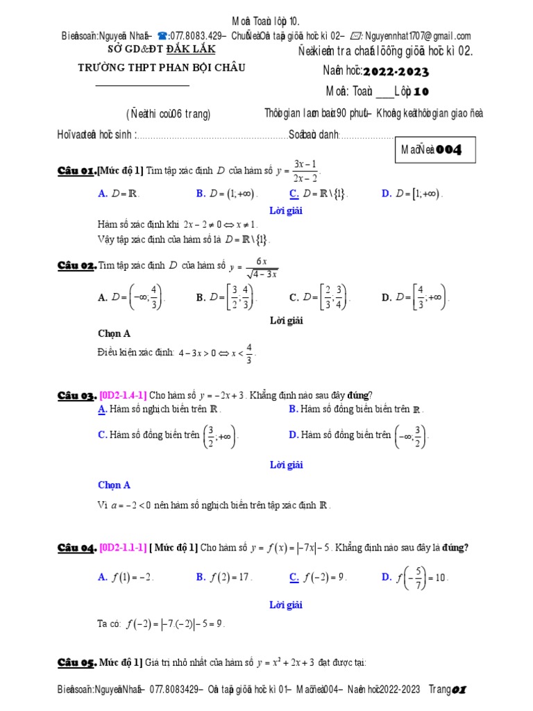 HDG ĐỀ-SỐ-004 | PDF