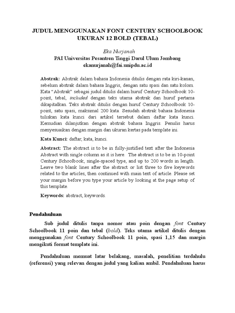 Template Artikel Ilmiah Konseptual | PDF