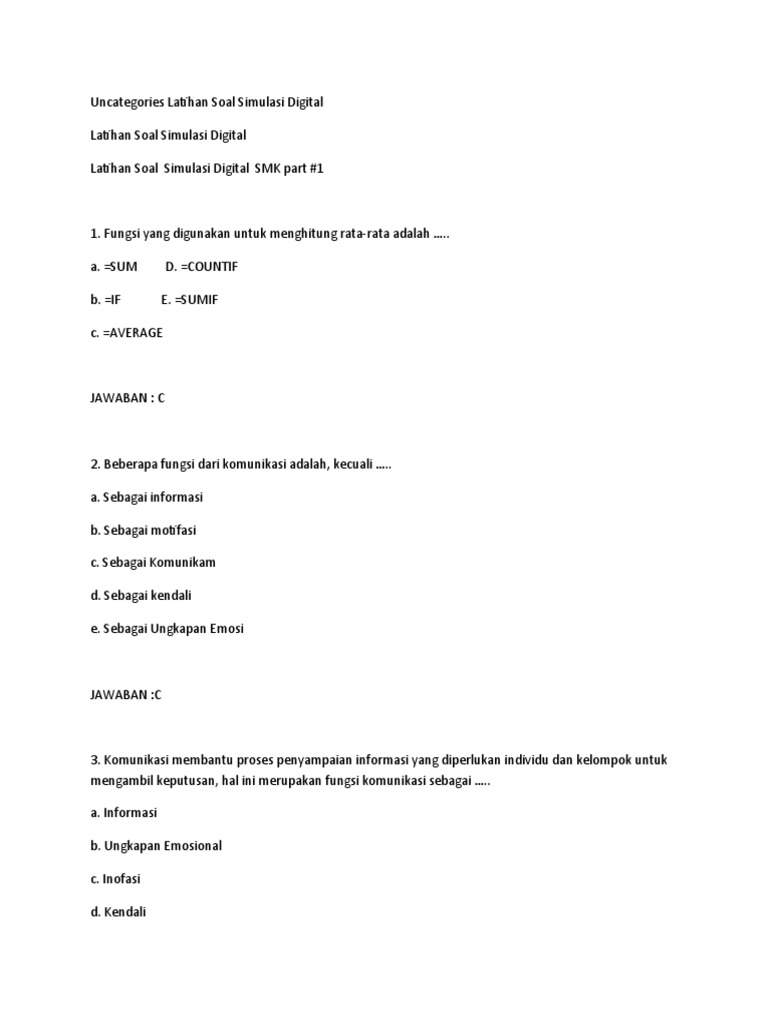 Soal US Simdig 12 | PDF