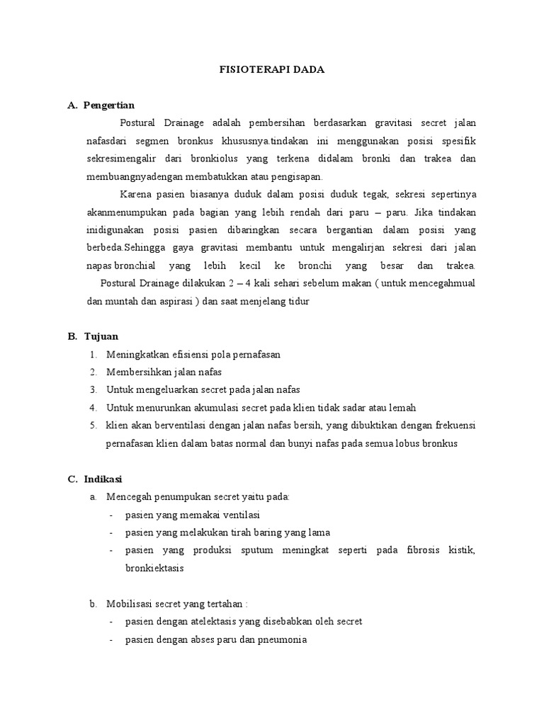 Fisioterapi Dada | PDF