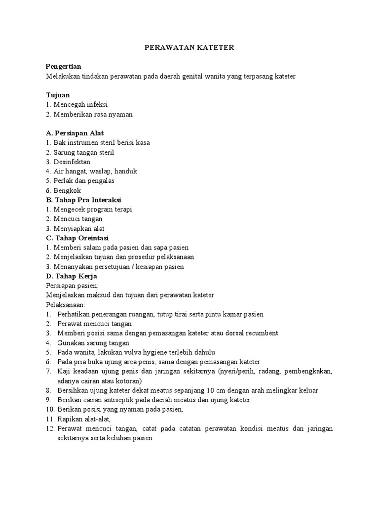 Perawatan Kateter | PDF
