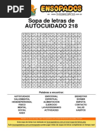 Sopa de Letras: Vida Saludable | PDF
