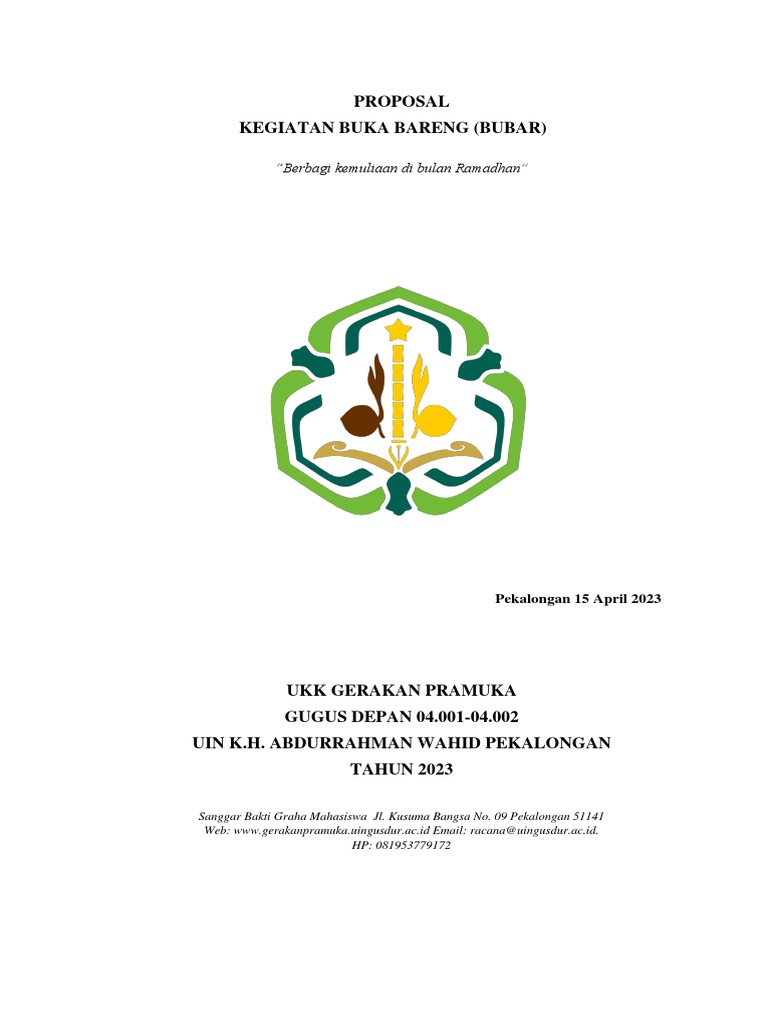 Proposal Bukber Shohma Mifdah Masya 1 Pdf