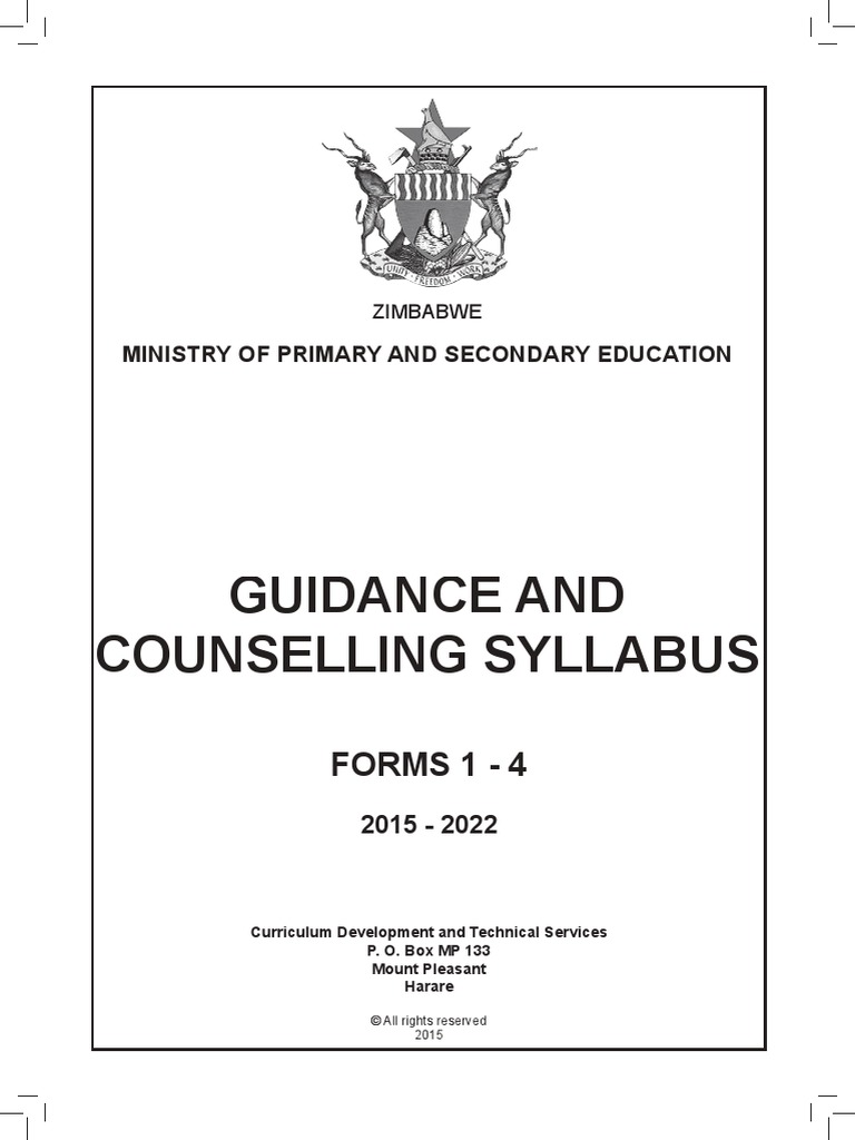 Guidance and Counselling Syllabus: Forms 1 - 4 | PDF | Adolescence ...