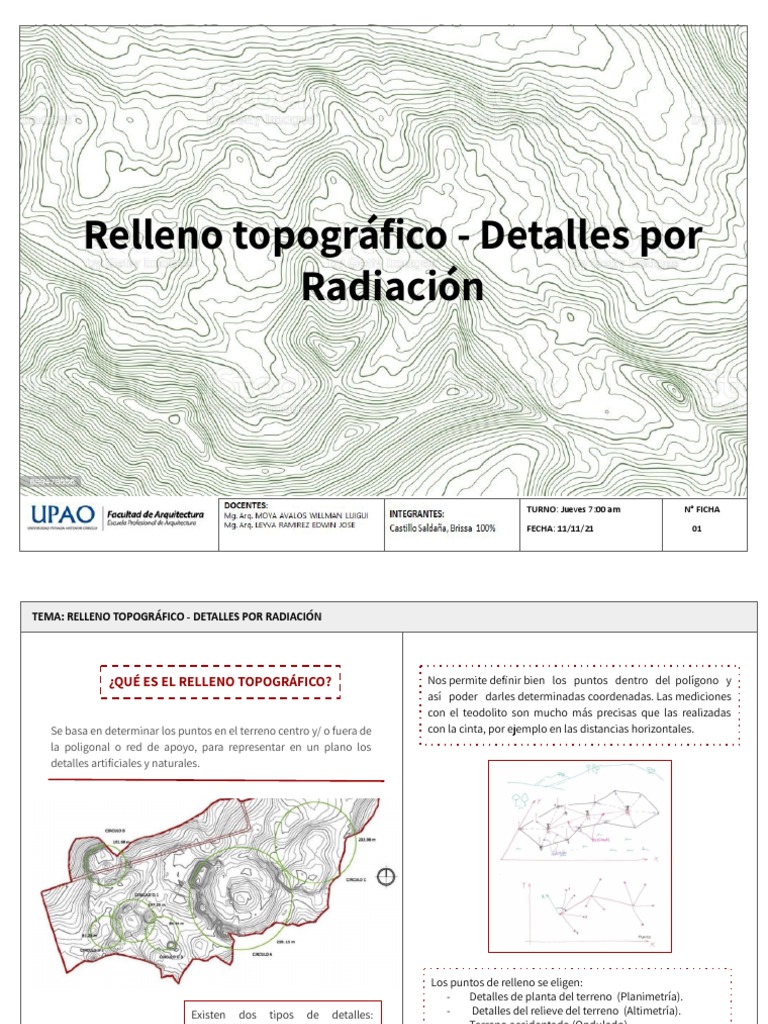 Relleno Topográfico y Detalles Por Radiación | PDF | Topografía | Ciencias fisicas