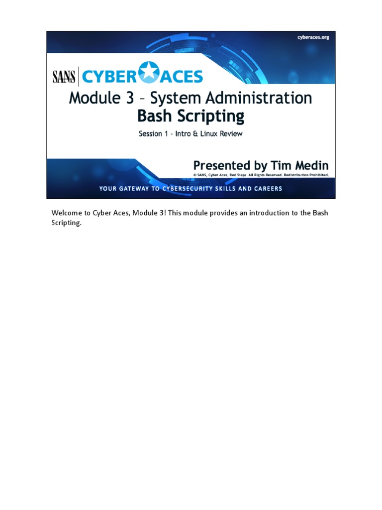 Introduction to Bash Scripting Basics | PDF | Unix Software | Information Technology Management