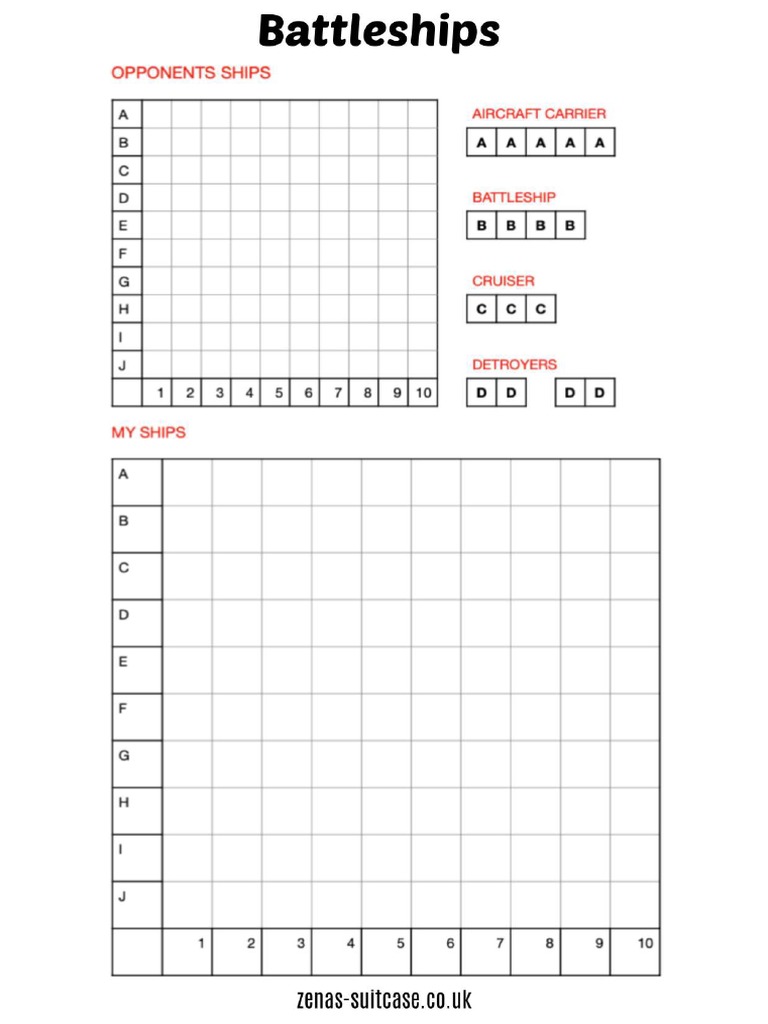 Battleships Game Template | PDF