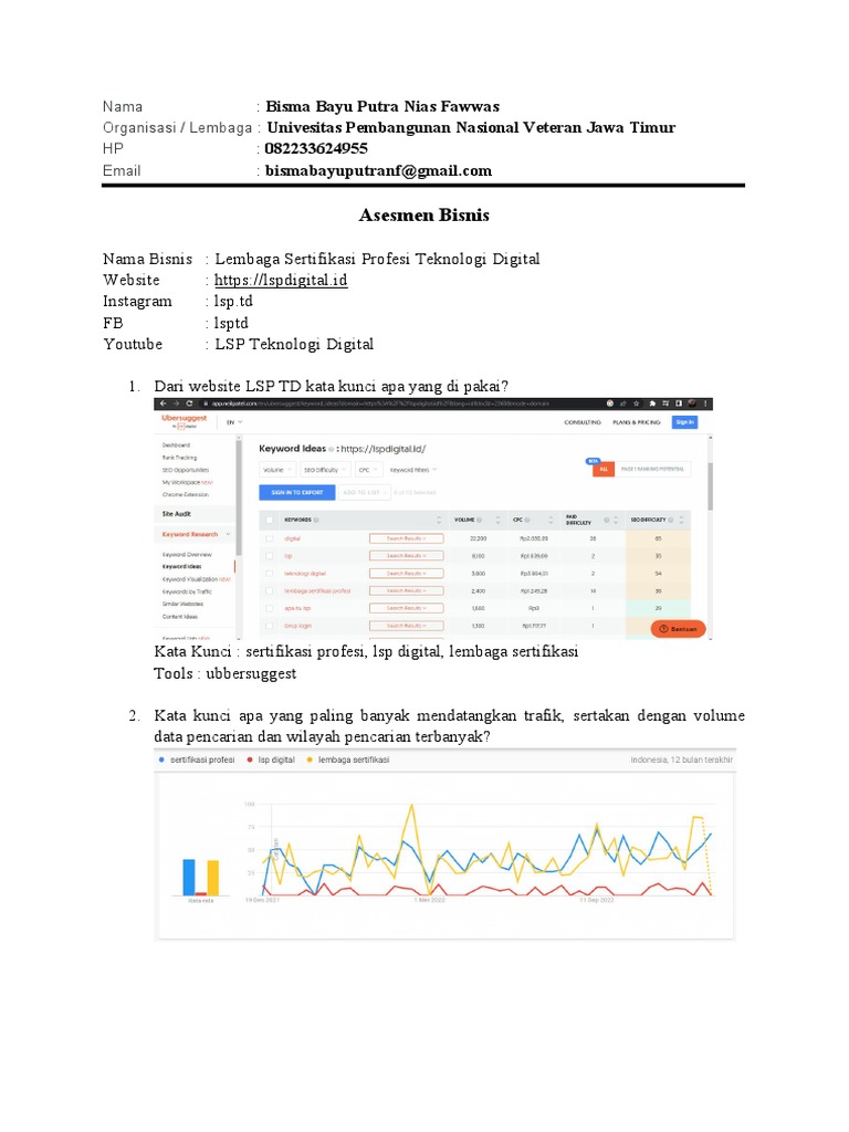 Bisma Bayu Putra N F - Asesment Bisnis | PDF