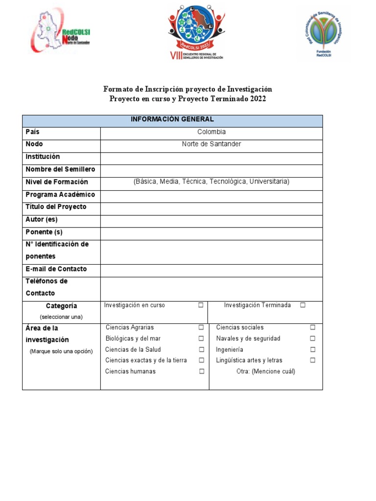 Formato Proyecto en Curso o Terminado | PDF | Science | Cognición