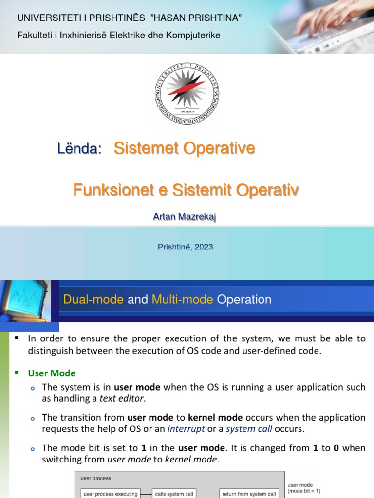 Sistemet Operative Funksionet e Sistemit Operativ: Lënda | PDF | Computer Data Storage | Process ...