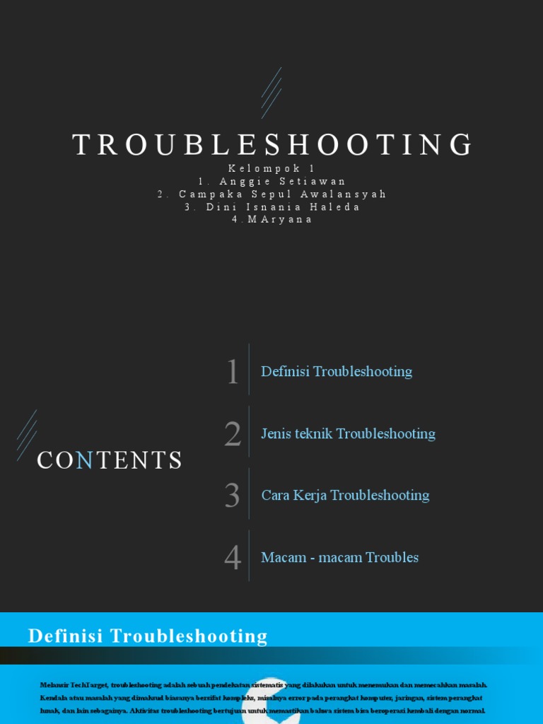 Tugas 2 (Troubleshooting) - Kelompok 1 Cihuy | PDF